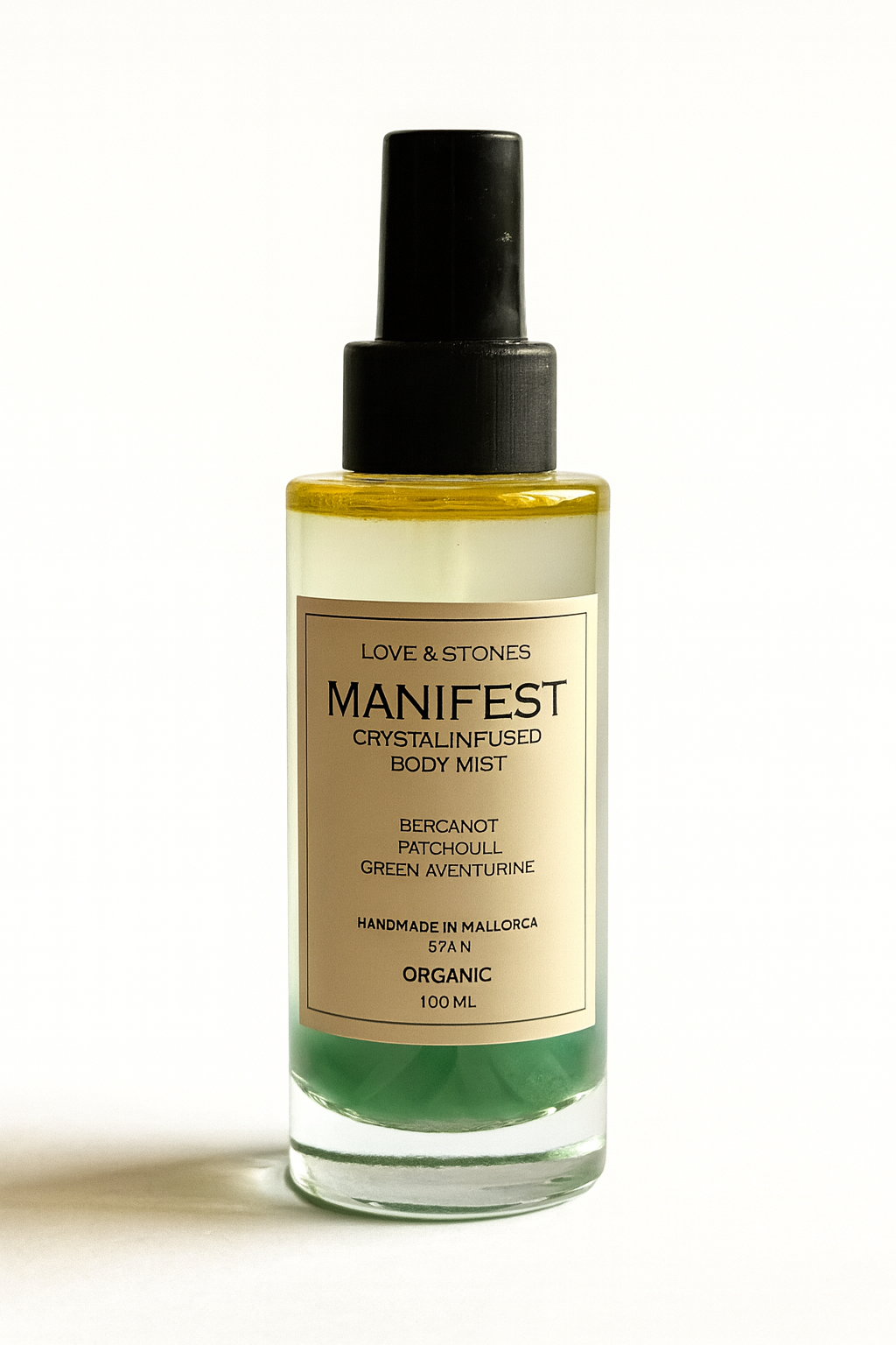 MANIFEST- AVENTURINE CRYSTAL, BERGAMOT & PATCHOULI SCENTED BODY MIST ...